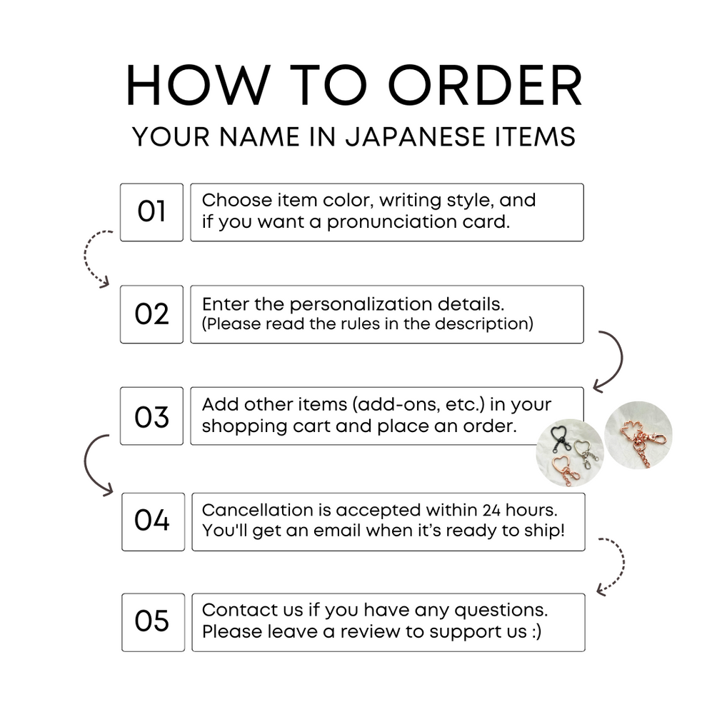 Personalized Japanese Name Keychain - Custom Gift | Sakura Signatures